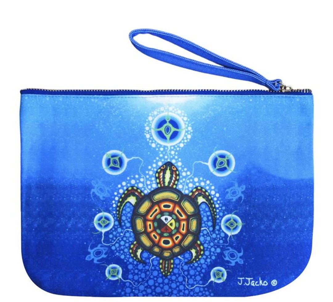 Indigenous Medicine Turtle Eco Pouch | Make up Bag | Shaving Kit ...