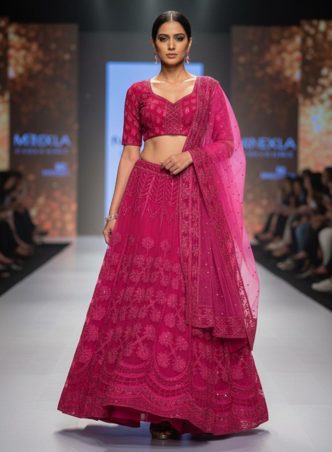 Noor-e-afsha Pink Lehenga Bridal Lehenga Wedding Wear Lehenga Bollywood ...