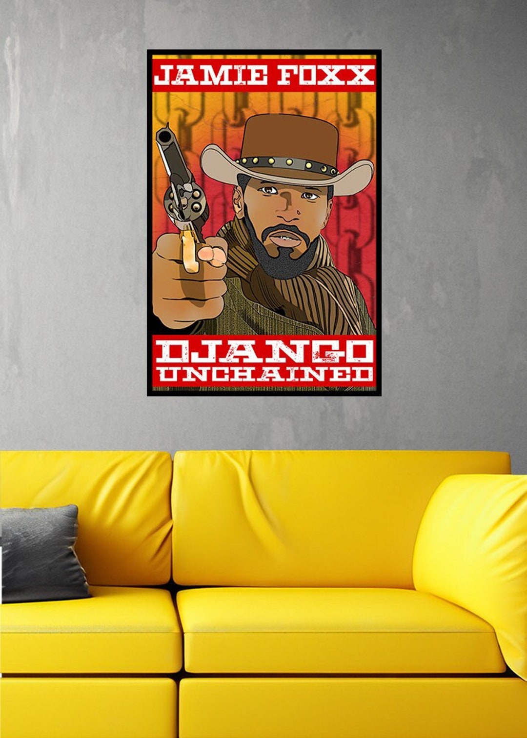 Django Unchained Movie Poster, Original Illustrated Wall Art Limited ...