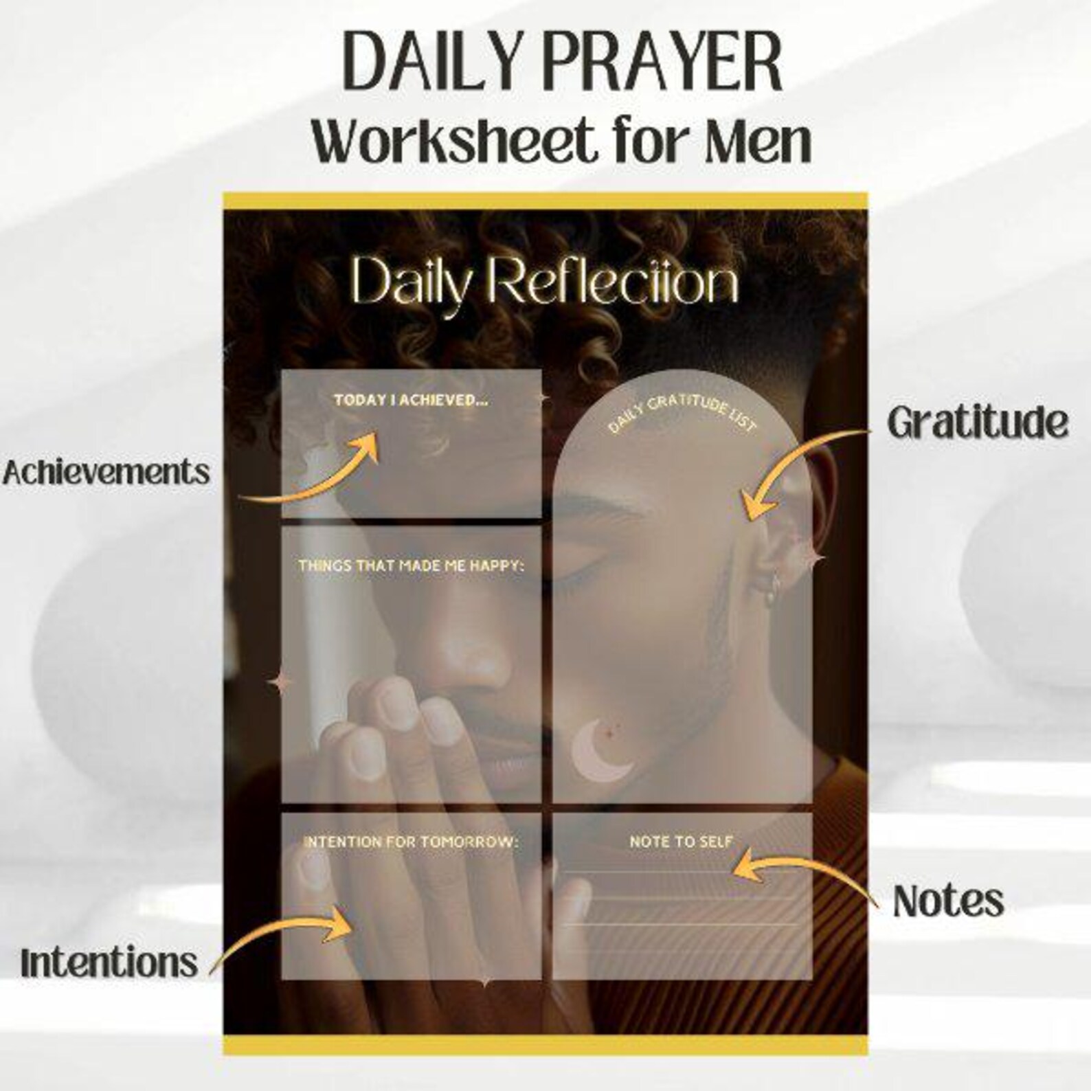 Daily Reflection Worksheet | Printable Self-reflection Journal | Mental ...