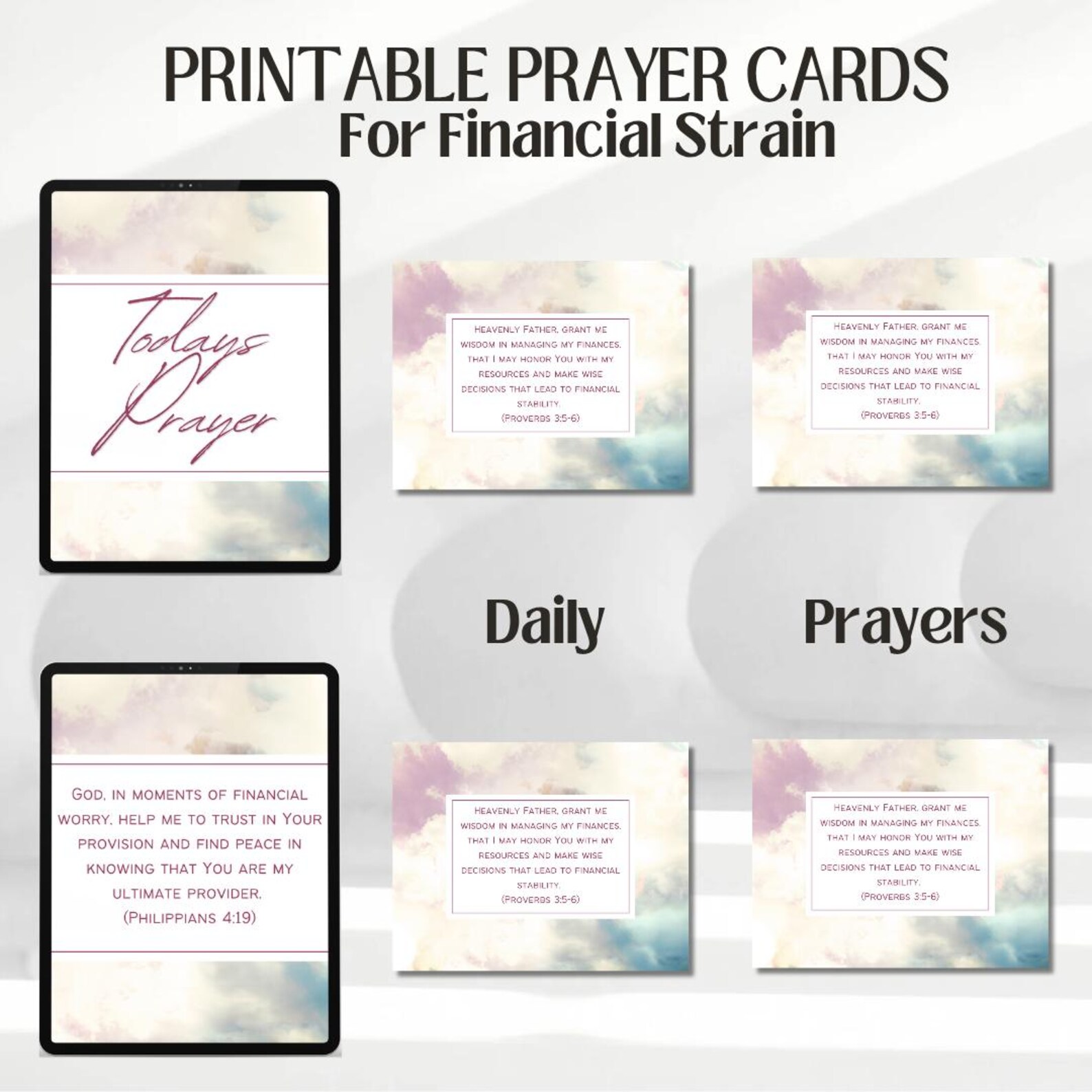 Prayer Cards Printable | Christian Prayer | Digital Downloads ...