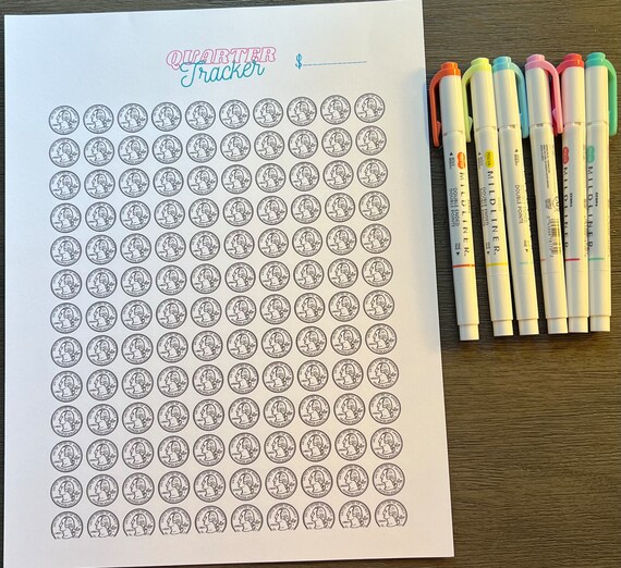 Quarter Tracker Digital File - Etsy