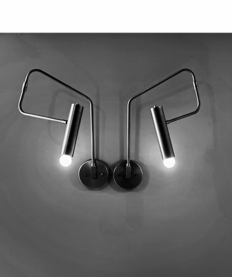 Mid Century Brass Swing Arm Wall Sconce – Stilnovo Style Reading Light ...