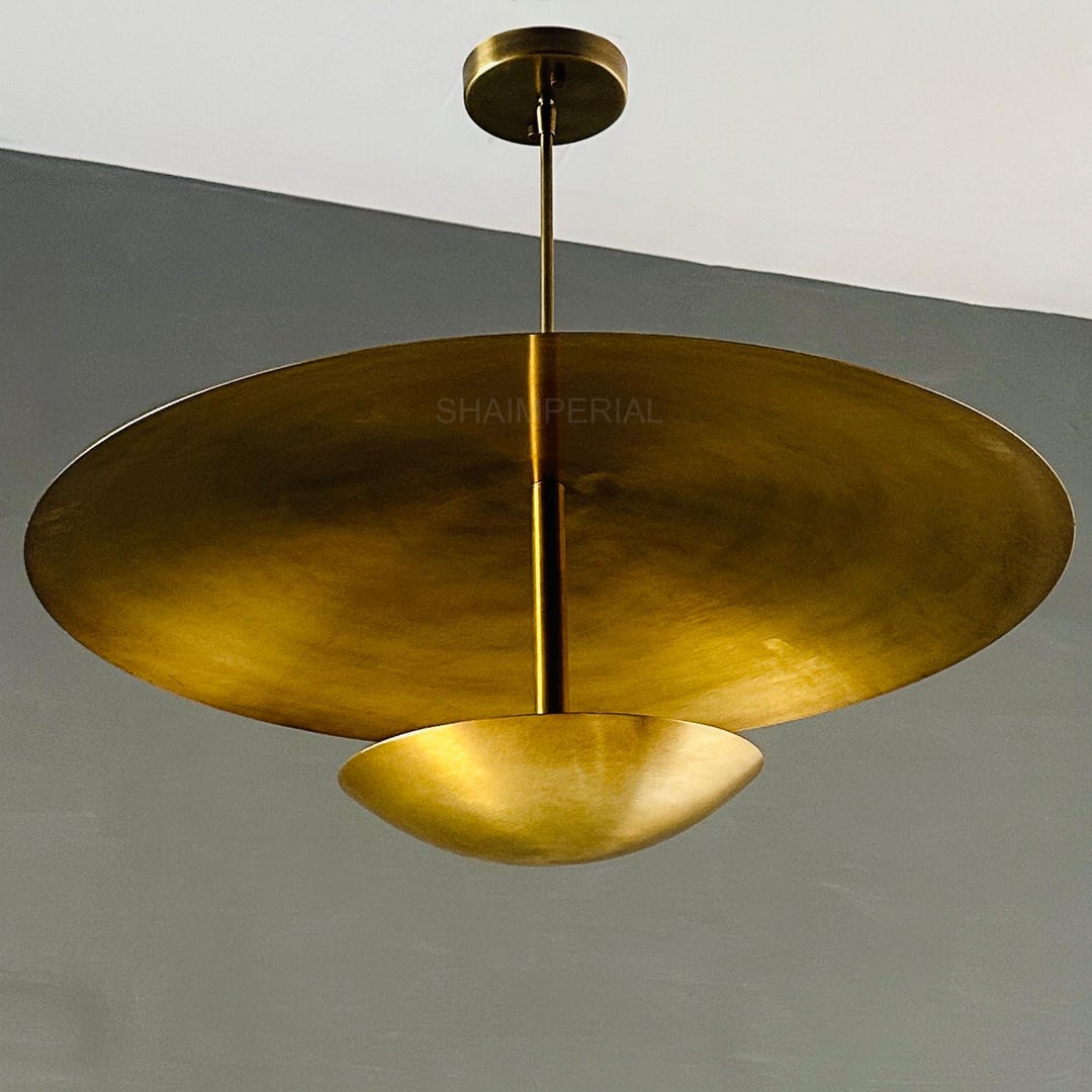 Modern Brass Chandelier 6 Light Elegance Celling Flush Mount Pendant ...