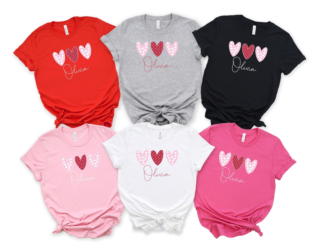 Girls Valentine's Day Shirt, Personalized Valentine Shirt, Girls ...