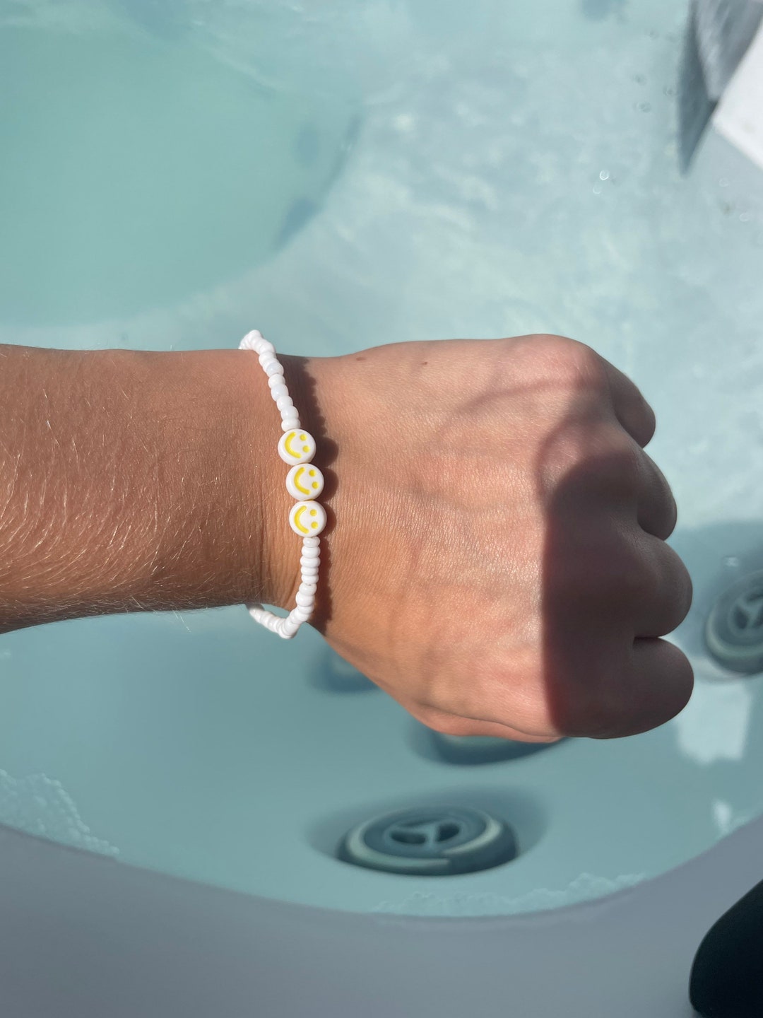 Seed Bead Smile Bracelet. - Etsy