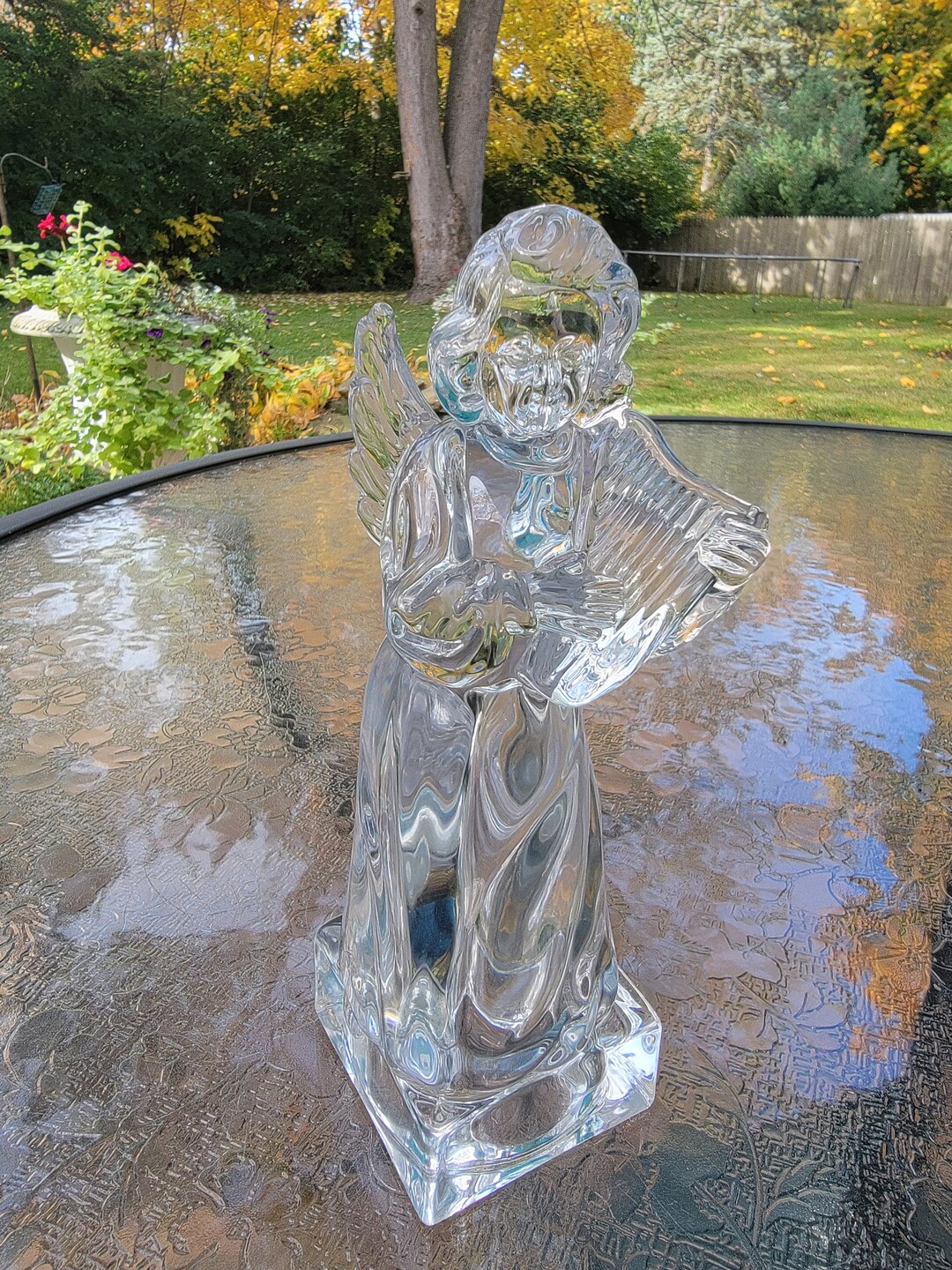 Crystal Angel Figurines Mikasa Vintage Crystal Angel Figurine Playing ...