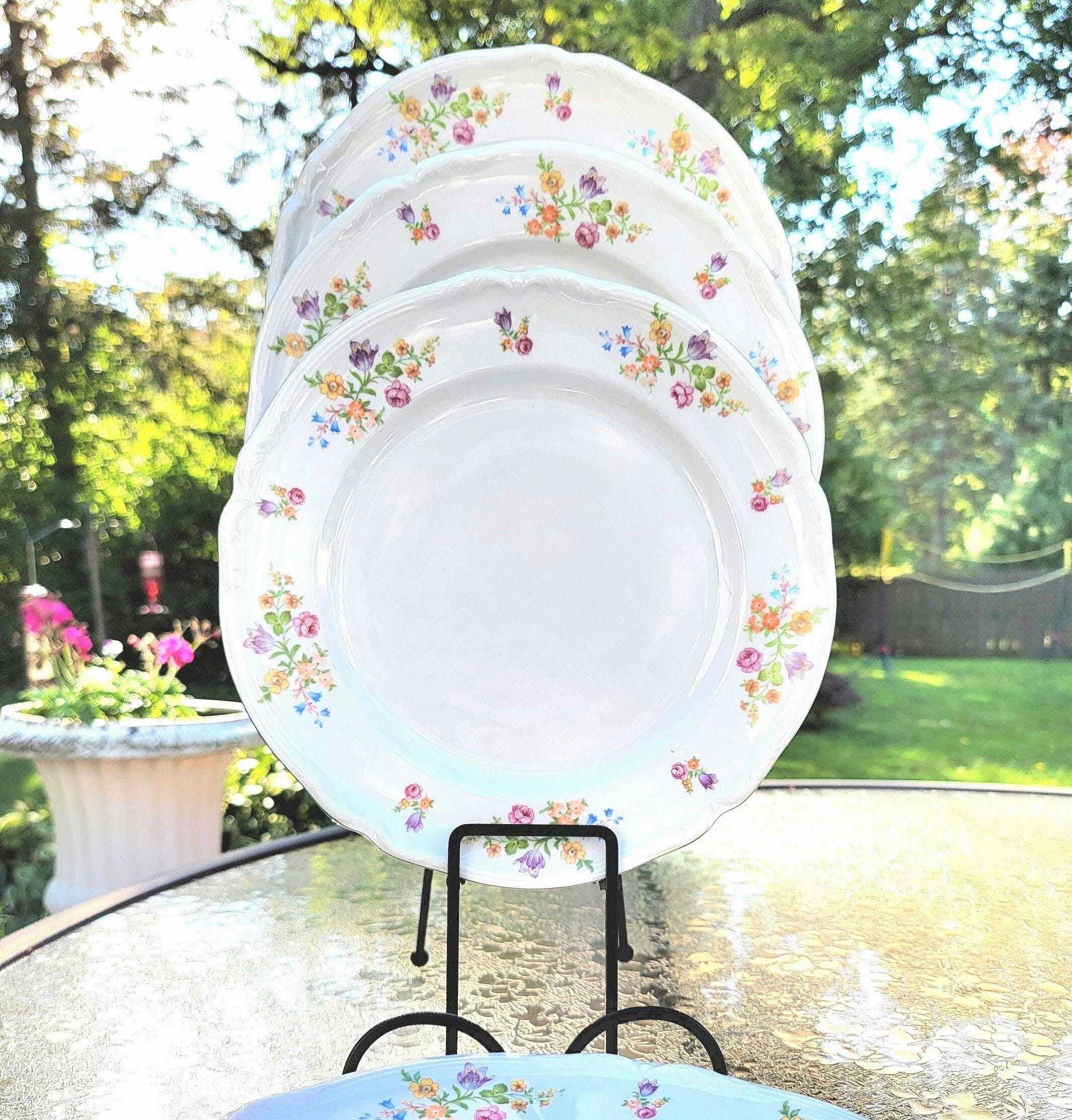 China Wedding Dinner Plates Hutschenreuther "bridal Bouquet" Vintage ...