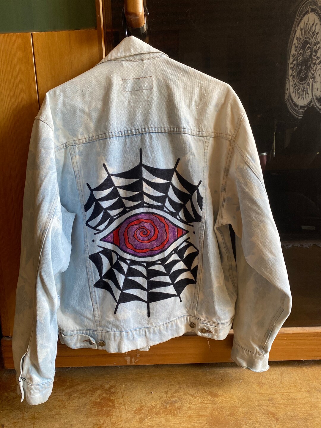 Spiral Eyed Spider Web - Vintage Jacket - Etsy
