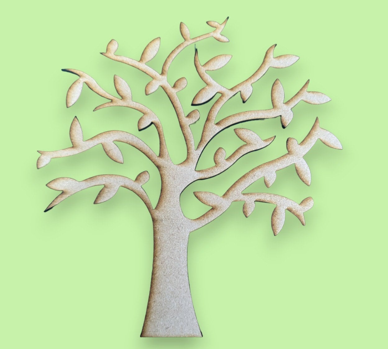 MDF, Crafting, Laser Cut Decorative Wooden Tree, Leaves, Family Tree ...