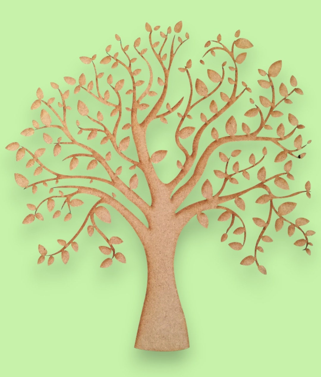 MDF, Crafting, Laser Cut Decorative Wooden Tree, Leaves, Family Tree ...