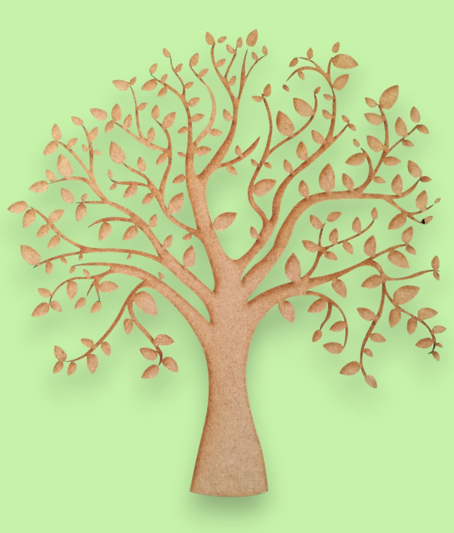 MDF, Crafting, Laser Cut Decorative Wooden Tree, Leaves, Family Tree ...