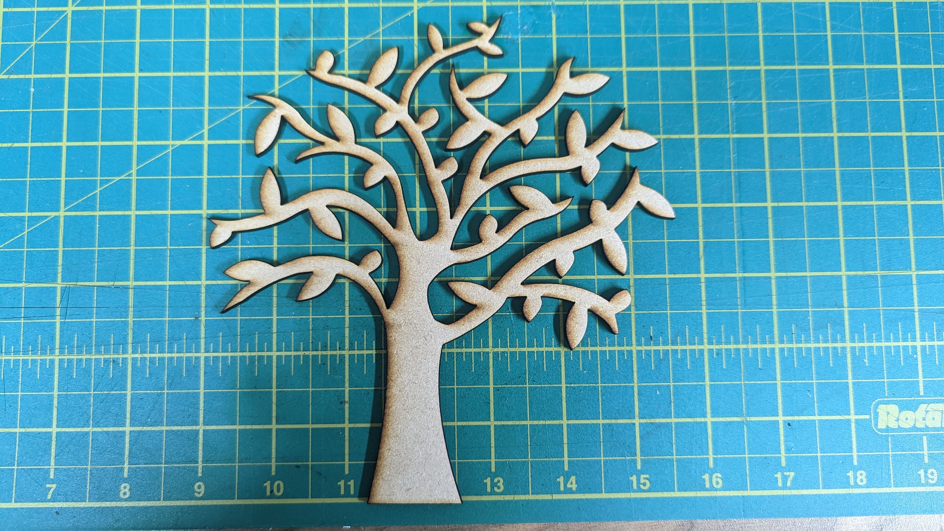 MDF, Crafting, Laser Cut Decorative Wooden Tree, Leaves, Family Tree ...