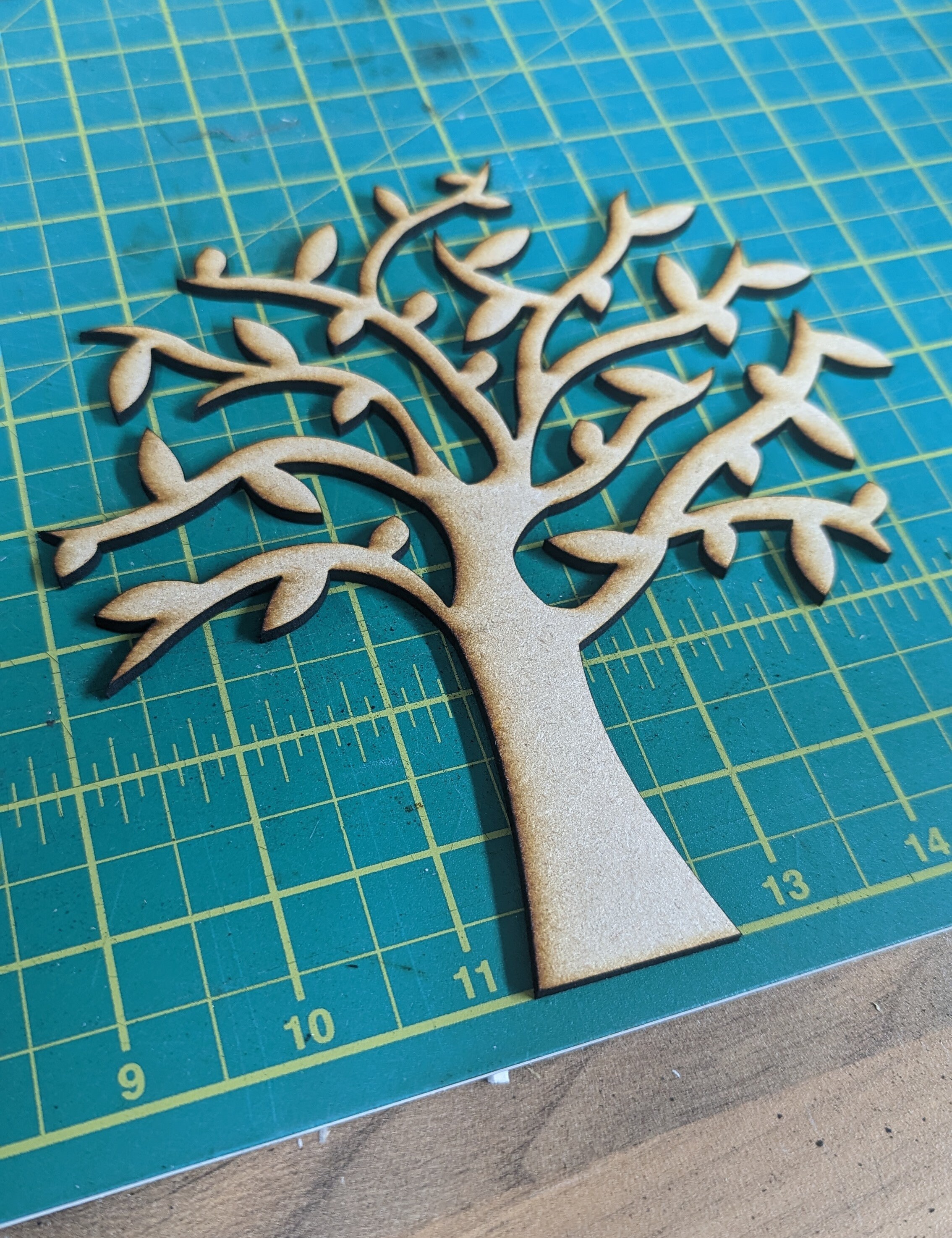 MDF, Crafting, Laser Cut Decorative Wooden Tree, Leaves, Family Tree ...
