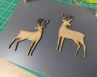 MDF, Crafting, Wooden Stag Head. Blanks. DIY Names, Signs / Plaques ...