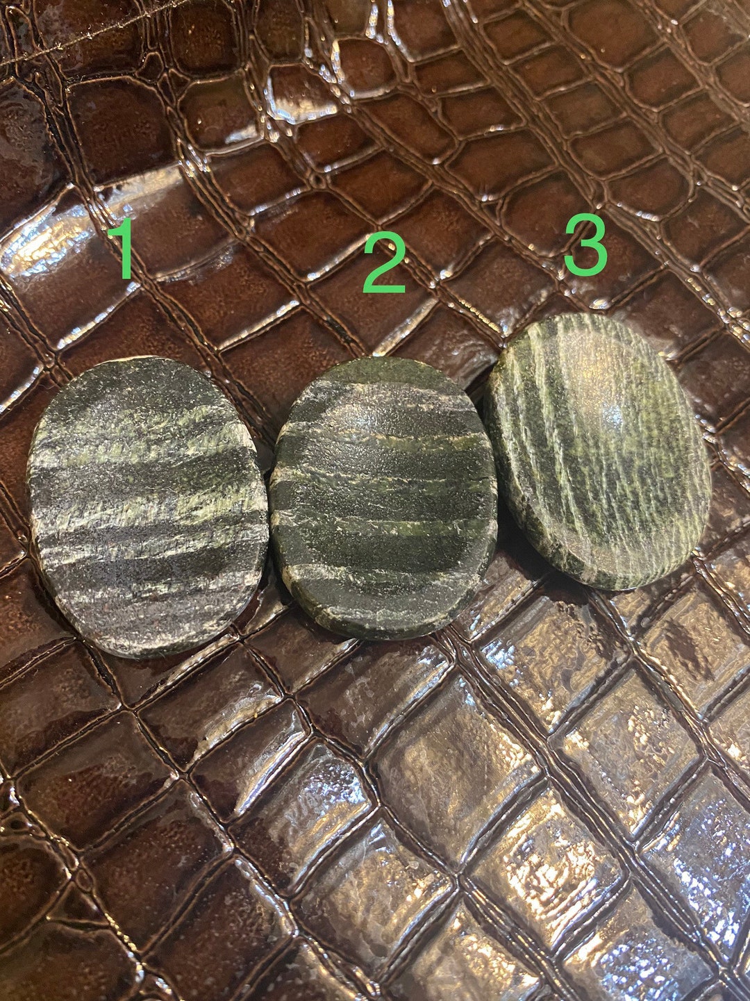 Green Tigers Eye, Aka Zebra Serpentine, Worry Stone - Etsy