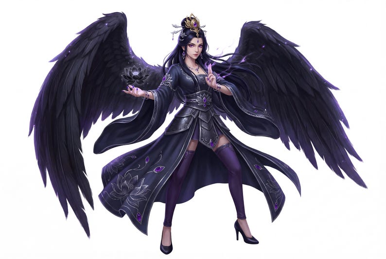 Buy Dark Angel Girls PNG Bundle (10) Vol 2 | Fallen Angel Clipart | Commercial Use Online in ...