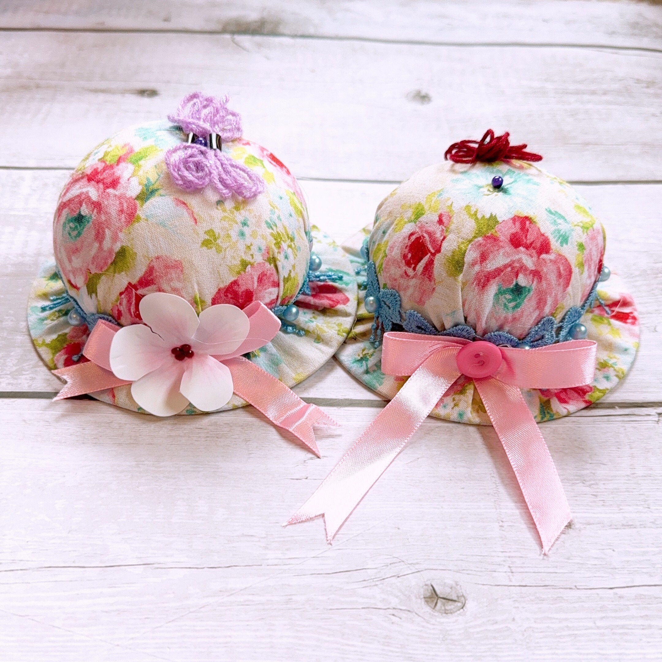 Pincushion Handmade, Round Pincushion, Pin Accessory, Pin Keeper ...