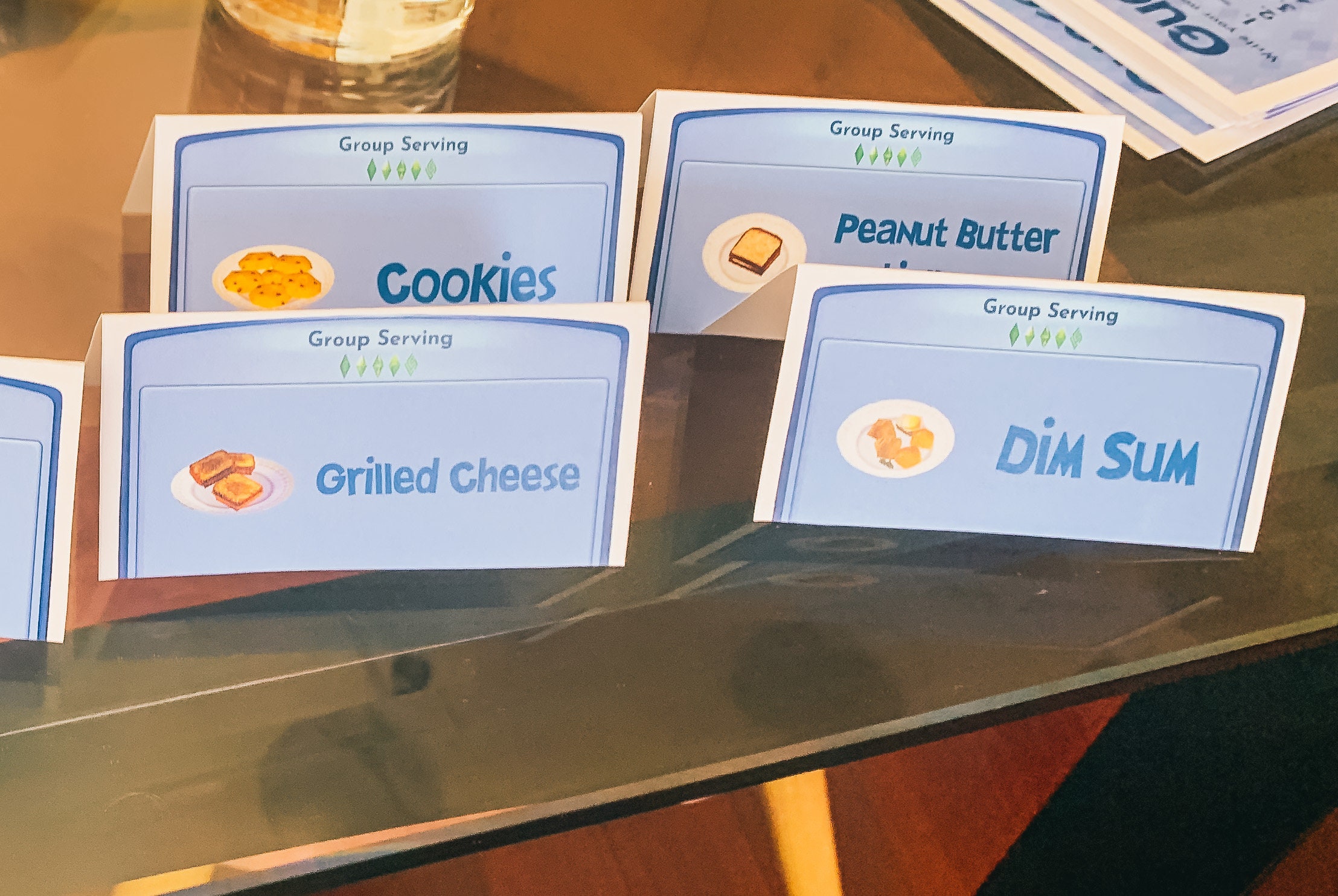 Sims Party Food Table Tents - Etsy