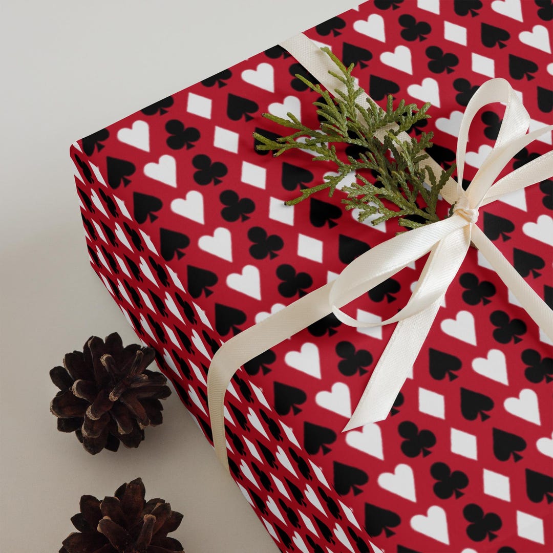 Poker Playing Card Suits Wrapping Paper Sheets - Etsy