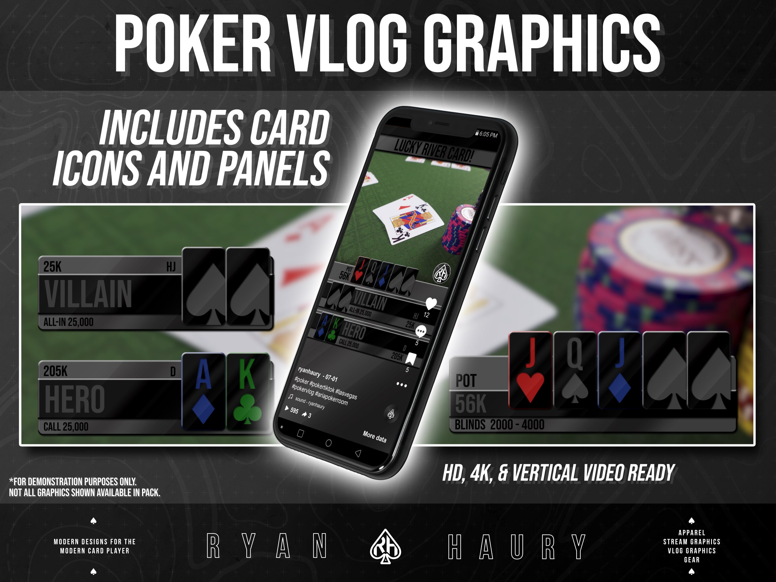 Poker Vlog Playing Card Graphics Pack for Poker Vlogs 52 Cards PNG ...