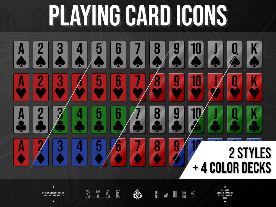Poker Vlog Playing Card Graphics Pack for Poker Vlogs 52 Cards PNG ...
