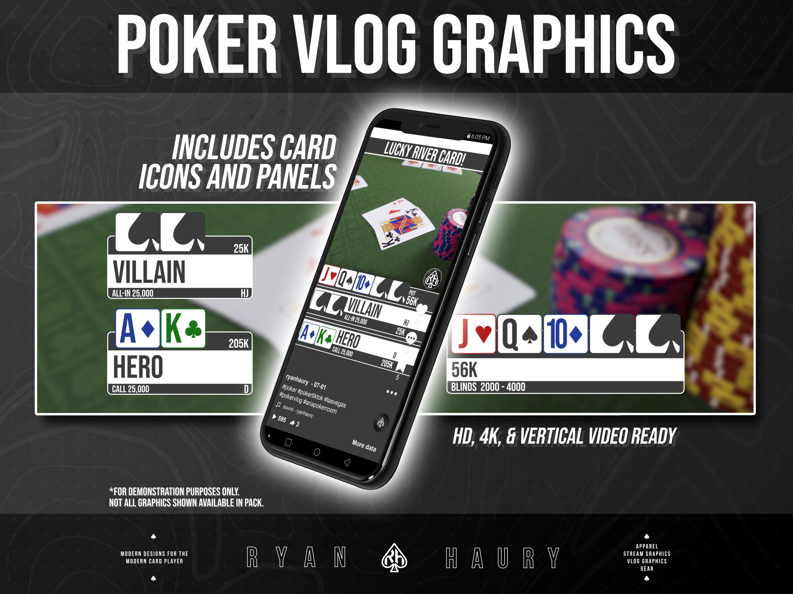 Poker Vlog Playing Card Graphics Pack for Poker Vlogs 52 Cards PNG ...