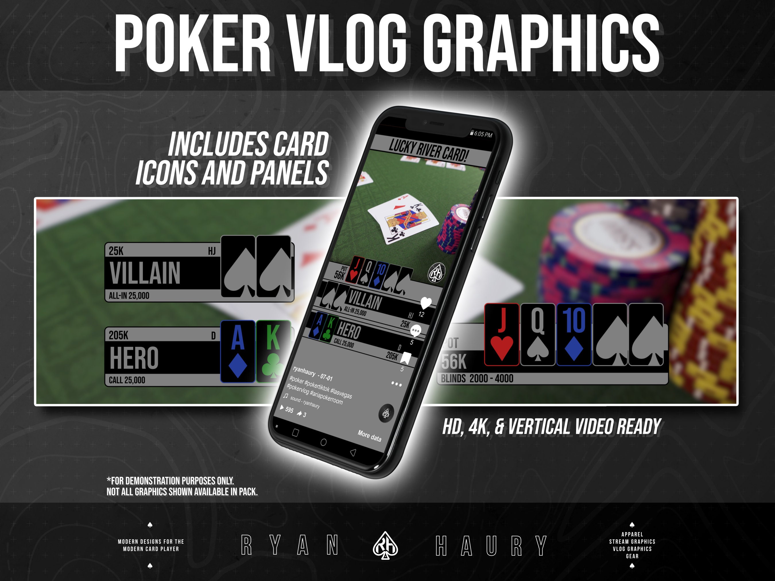 Poker Vlog Playing Card Graphics Pack for Poker Vlogs 52 Cards PNG ...