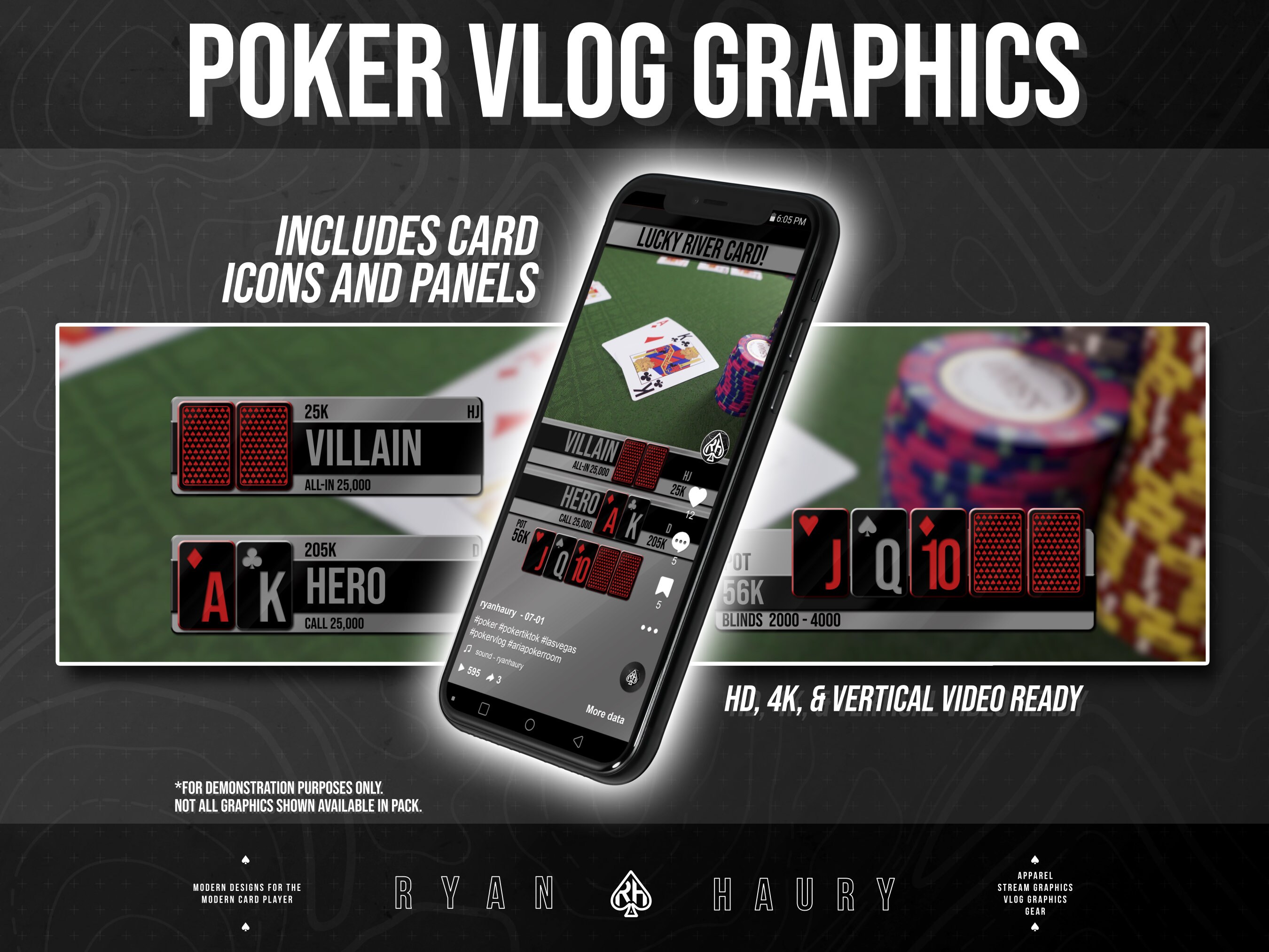 Poker Vlog Playing Card Graphics Pack for Poker Vlogs 52 Cards PNG ...