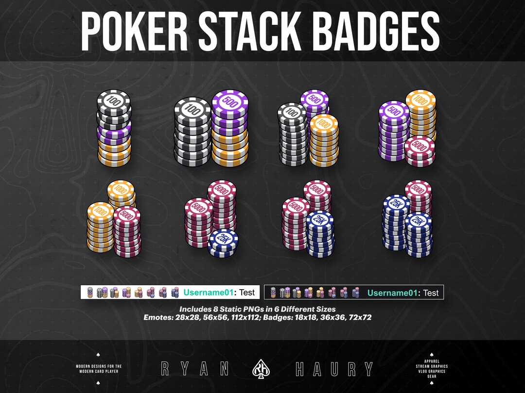 Poker Badges Emotes Icon Pack for Livestream Chat Twitch Subs Discord ...