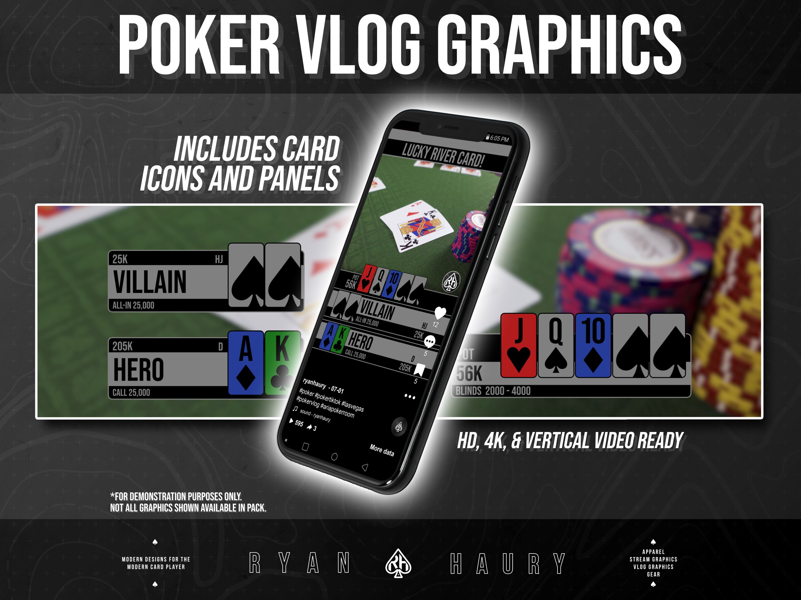 Poker Vlog Playing Card Graphics Pack for Poker Vlogs 52 Cards PNG ...