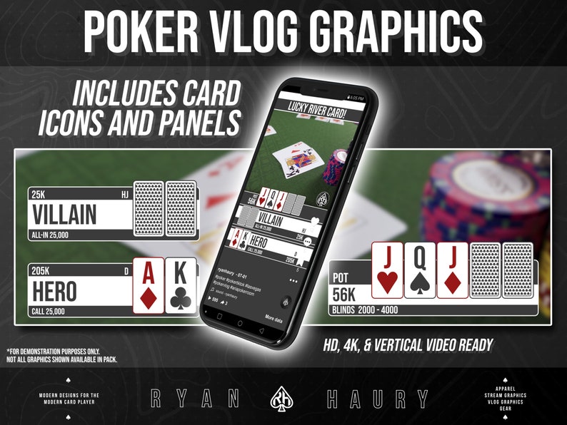 Poker Vlog Playing Card Graphics Pack for Poker Vlogs 52 Cards - Etsy