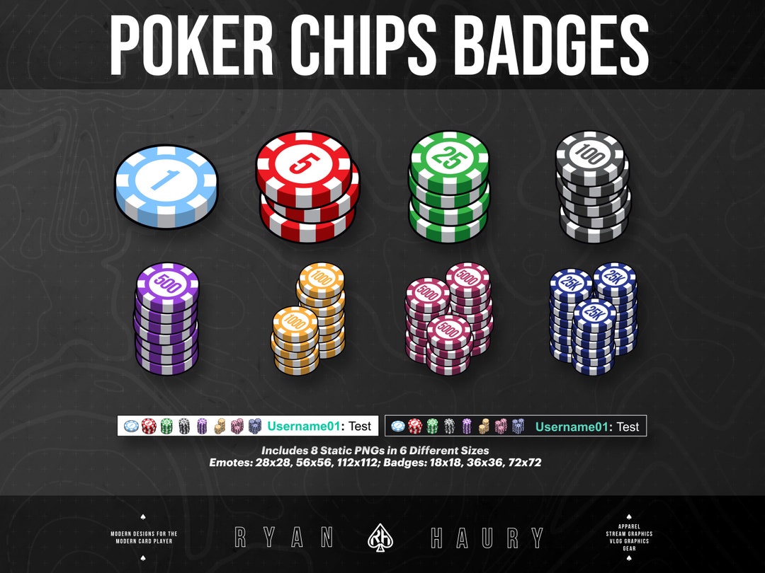 Poker Badges Emotes Icon Pack for Livestream Chat Twitch Subs Discord ...