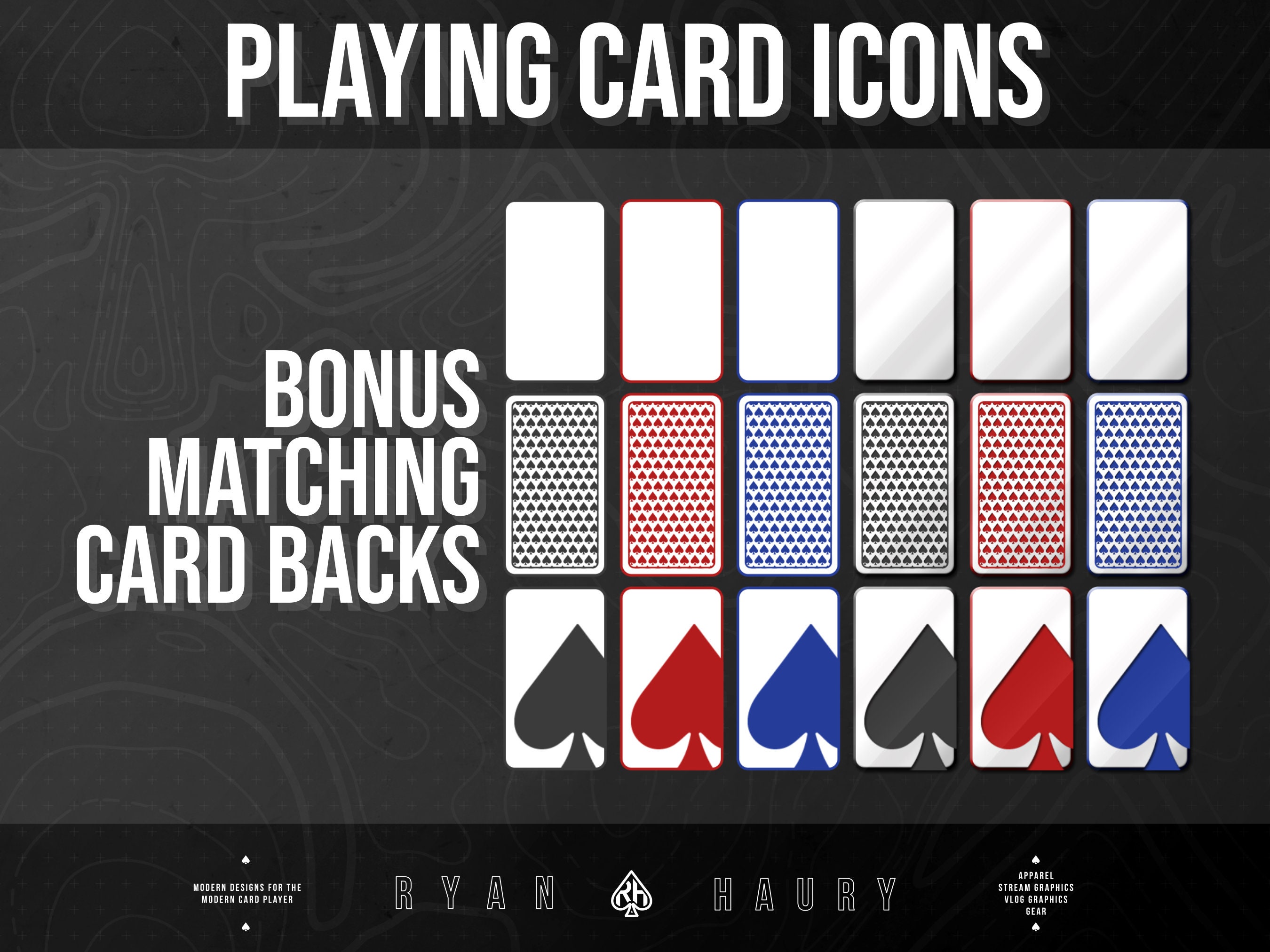 Poker Vlog Playing Card Graphics Pack for Poker Vlogs 52 Cards PNG ...