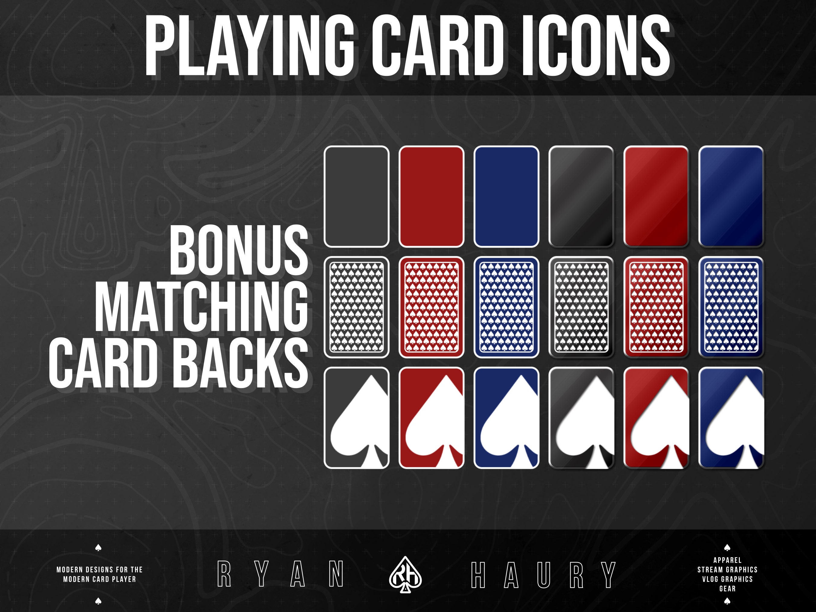 Poker Vlog Playing Card Graphics Pack for Poker Vlogs 52 Cards - Etsy