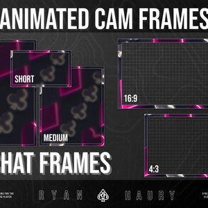 Animated Poker Livestream Overlays Neon Hot Pink Suits Theme Poker ...