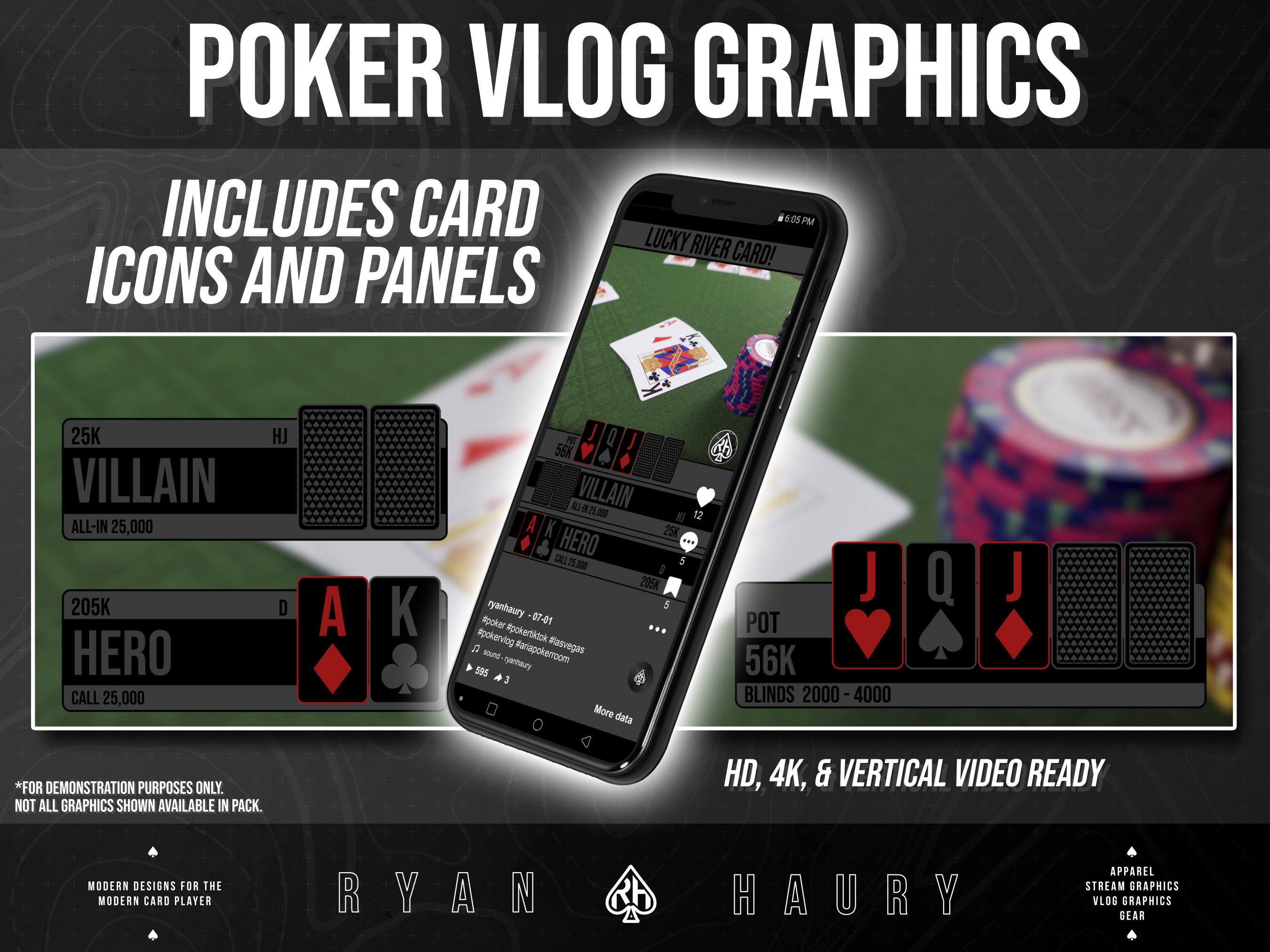Poker Vlog Playing Card Graphics Pack for Poker Vlogs 52 Cards - Etsy