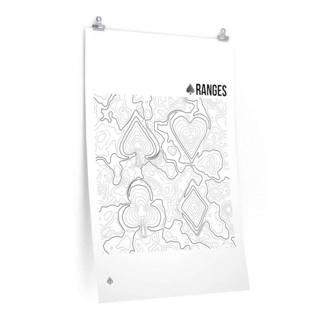 Poker Ranges Topographic Map of Suits Premium Matte Vertical Posters - Etsy