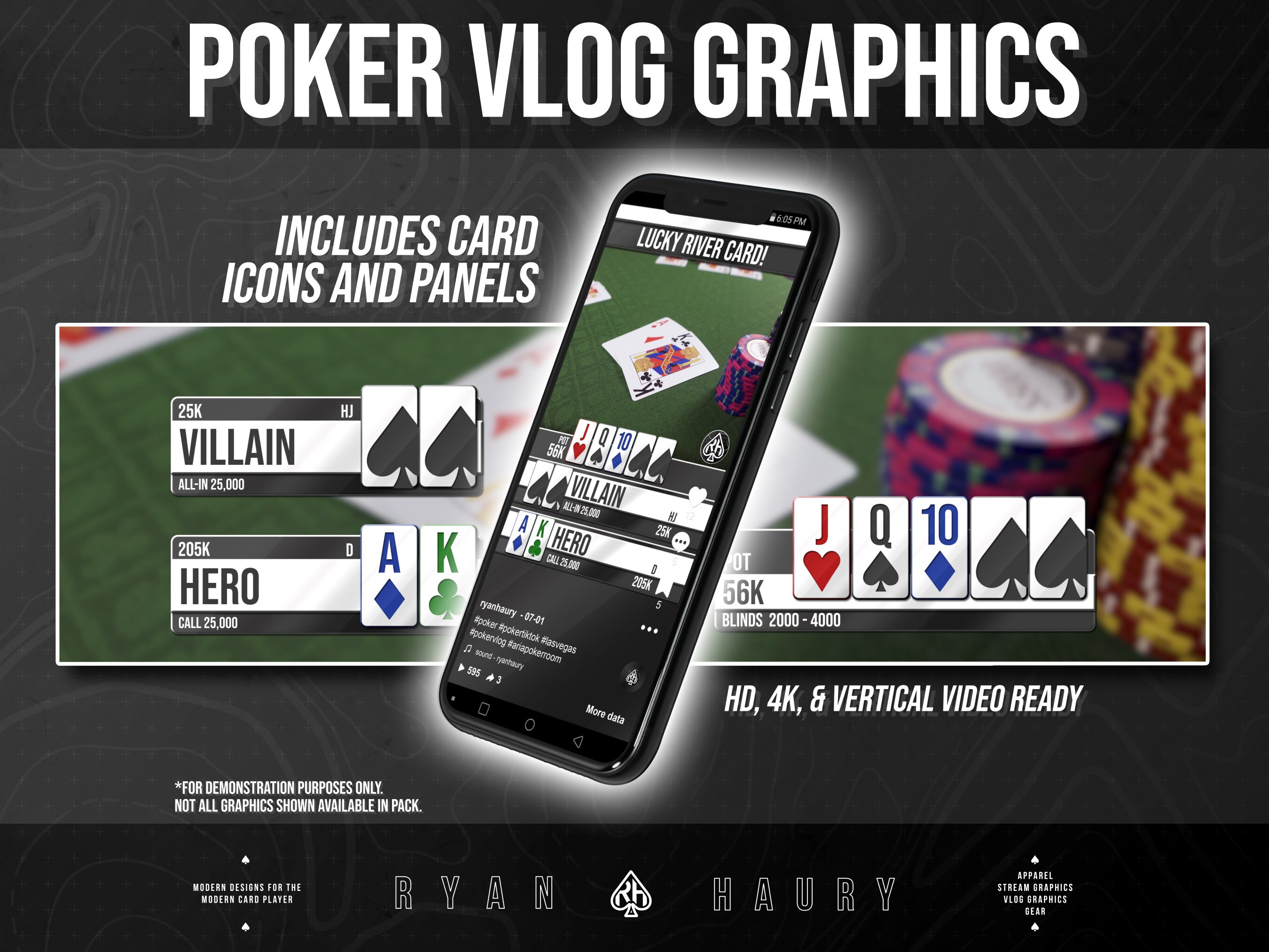 Poker Vlog Playing Card Graphics Pack for Poker Vlogs 52 Cards PNG ...