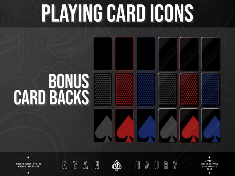Poker Vlog Playing Card Graphics Pack for Poker Vlogs 52 Cards - Etsy