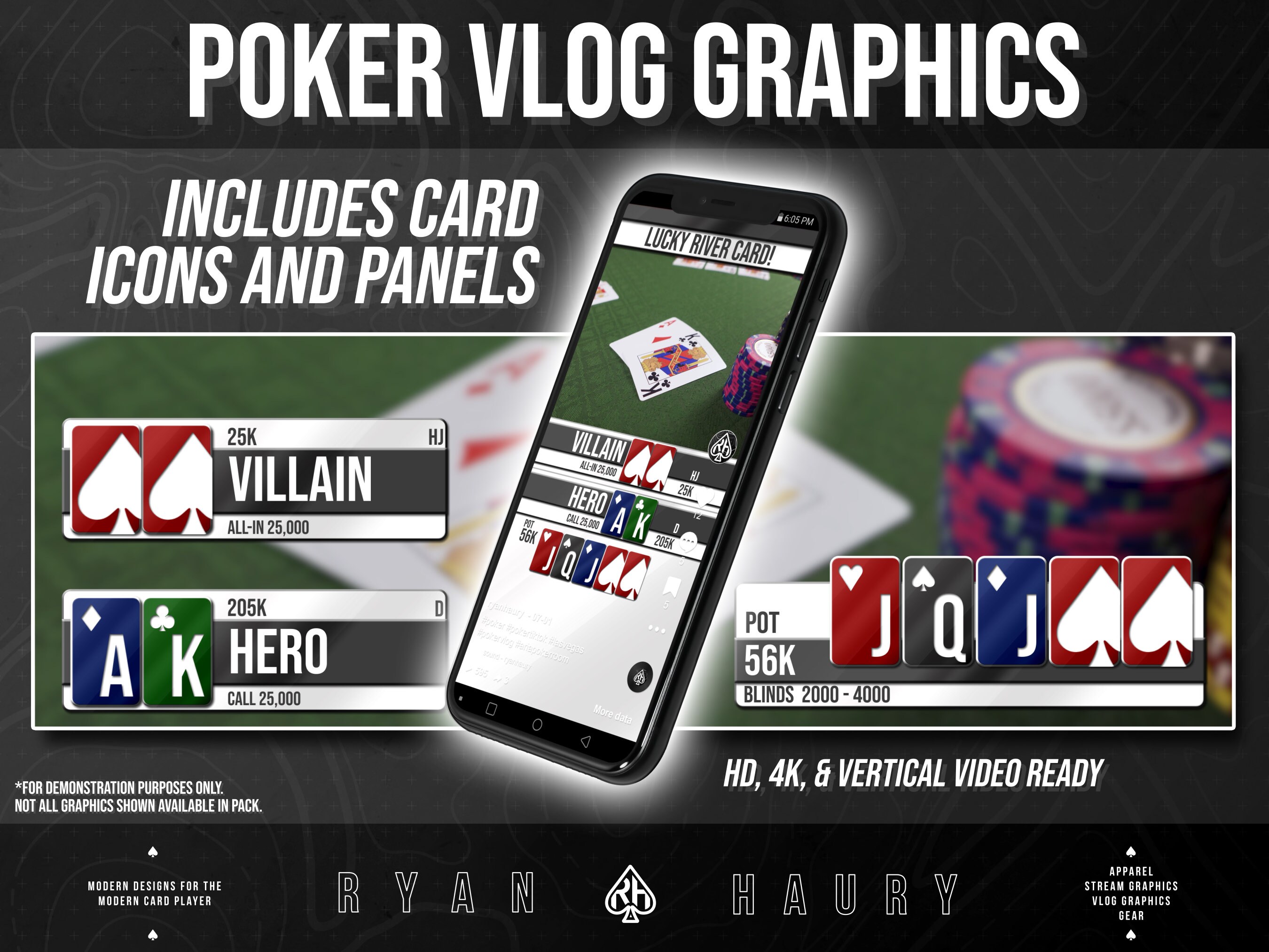 Poker Vlog Playing Card Graphics Pack for Poker Vlogs 52 Cards - Etsy