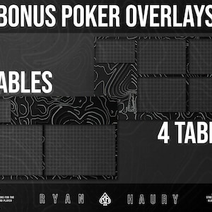 Animated Poker Livestream Overlays Topographic Map Playing Card Suits ...