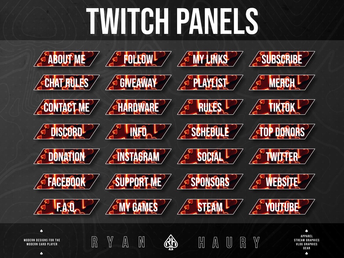 Animated Poker Livestream Overlays Neon Fireball Suits Theme - Etsy