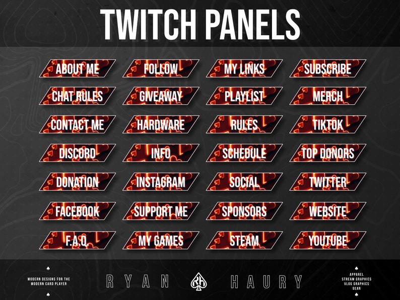 Animated Poker Livestream Overlays Neon Fireball Suits Theme Poker ...