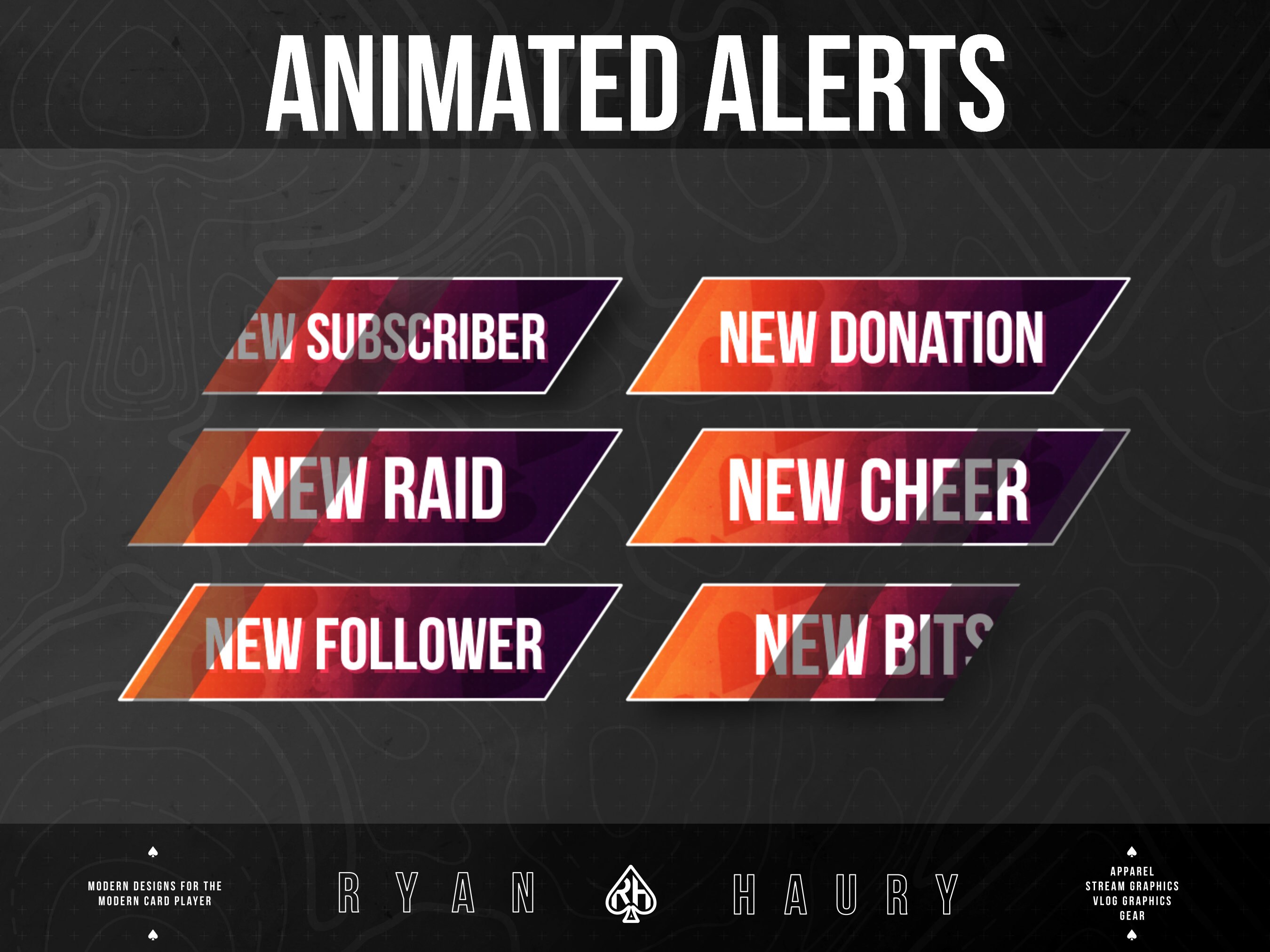 Animated Poker Livestream Overlays Fire Spades Theme Poker Content ...