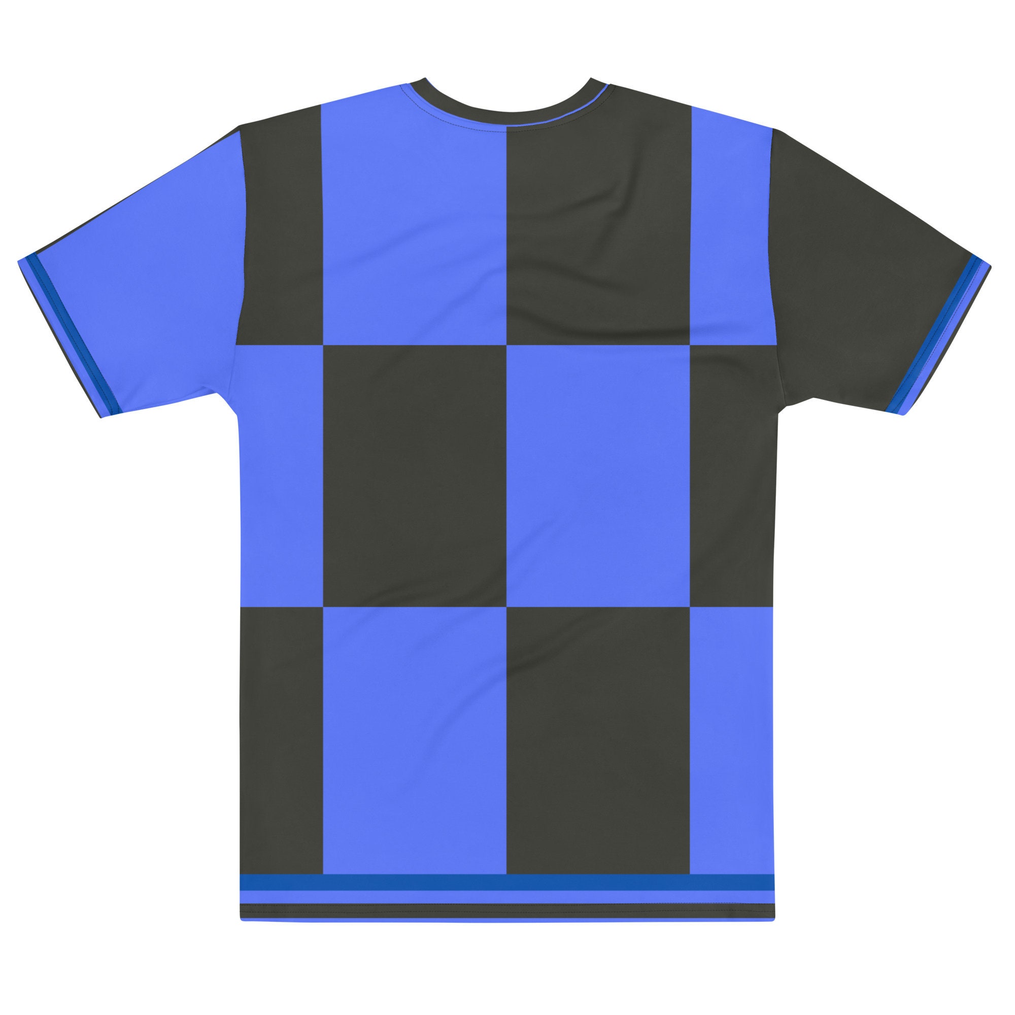 Men's Dark Blue Block Tshirt, Mens Color Block Shirt, Square Block T ...