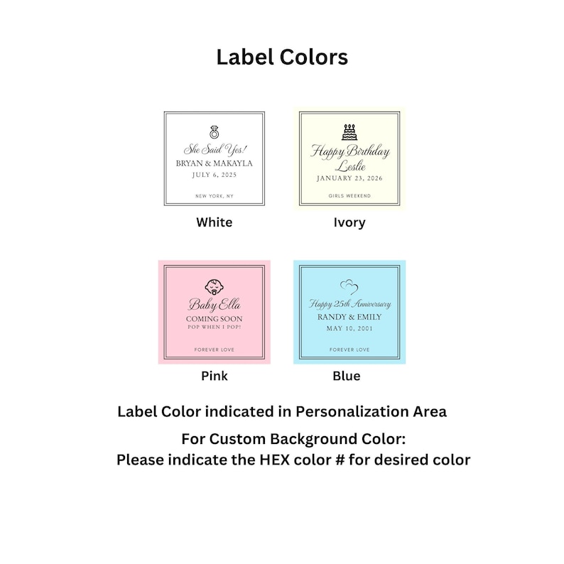Personalized Prosecco and Champagne Bottle Labels, Any Occasion - Etsy