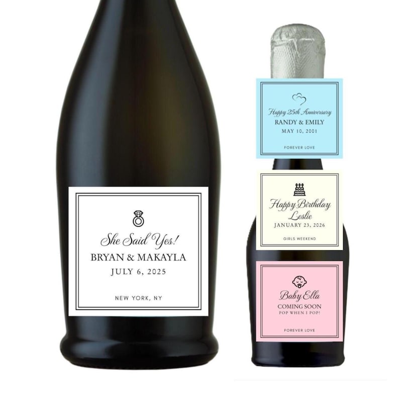 Champagne Bottle Labels - Etsy