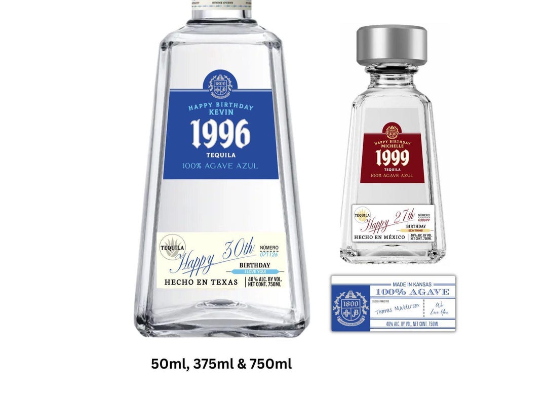 Personalized Tequila Bottle Labels - Etsy
