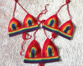 Rainbow Crop Top - Etsy